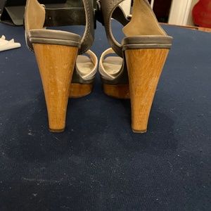 Coach | Shoes | Coach Platform Heels With Wood Heels And Threetone ...